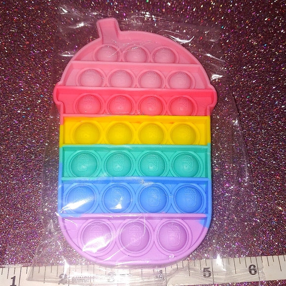 Toys | 4 Rainbow Milkshake Popper Pop Fidget Toy Pastel Colorful Push ...
